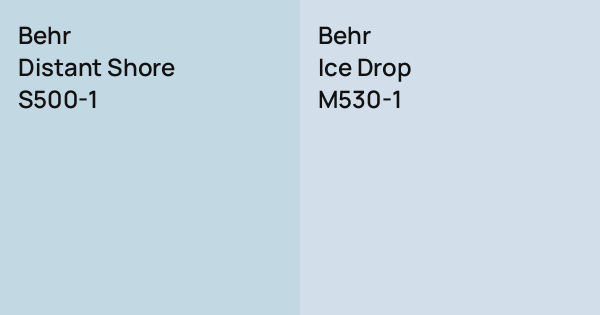 Behr Distant Shore vs. Behr Ice Drop comparison