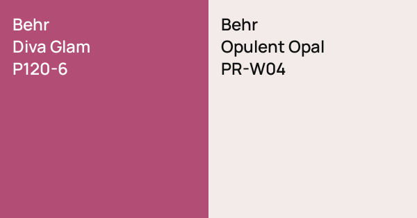 Behr Diva Glam vs. Behr Opulent Opal comparison