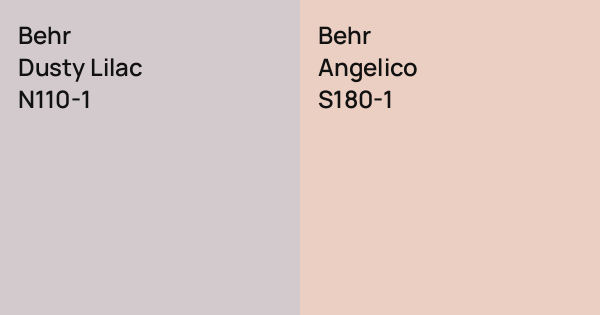 Behr Dusty Lilac vs. Behr Angelico comparison