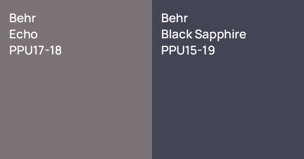 Behr Echo vs. Behr Black Sapphire comparison
