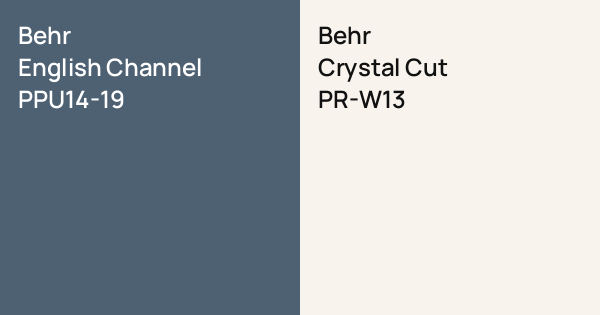 Behr English Channel vs. Behr Crystal Cut comparison