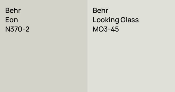 Behr Eon vs. Behr Looking Glass comparison