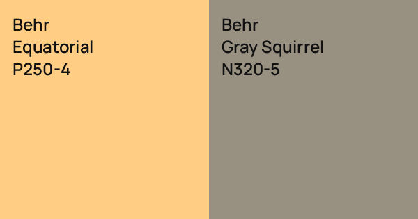 Behr Equatorial vs. Behr Gray Squirrel comparison