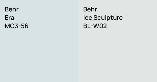 Behr Era vs. Behr Ice Sculpture comparison
