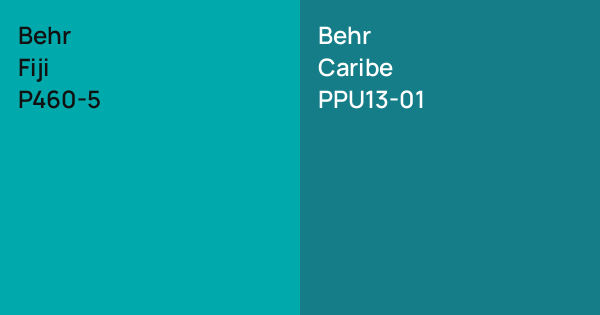 Behr Fiji vs. Behr Caribe comparison