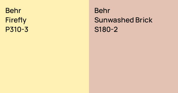 Behr Firefly vs. Behr Sunwashed Brick comparison