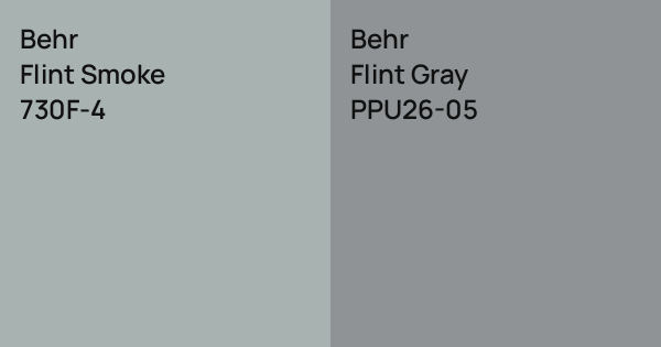 Behr Flint Smoke vs. Behr Flint Gray comparison