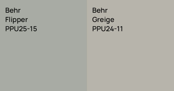 Behr Flipper vs. Behr Greige comparison