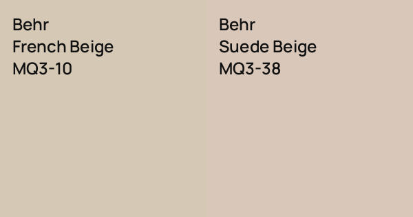 Behr French Beige vs. Behr Suede Beige comparison