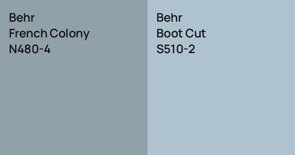 Behr French Colony vs. Behr Boot Cut comparison