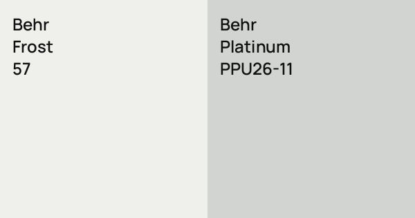 Behr Frost vs. Behr Platinum comparison