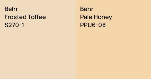 Behr Frosted Toffee vs. Behr Pale Honey comparison