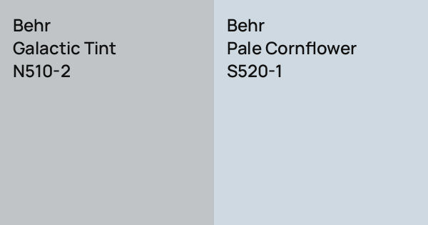Behr Galactic Tint vs. Behr Pale Cornflower comparison