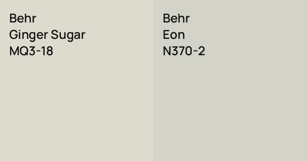 Behr Ginger Sugar vs. Behr Eon comparison