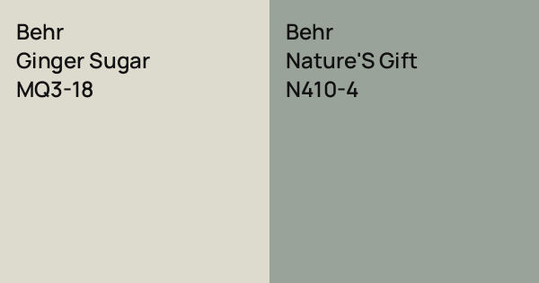 Behr Ginger Sugar vs. Behr Nature'S Gift comparison