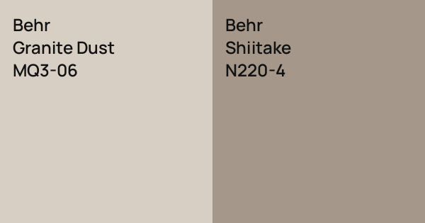 Behr Granite Dust vs. Behr Shiitake comparison