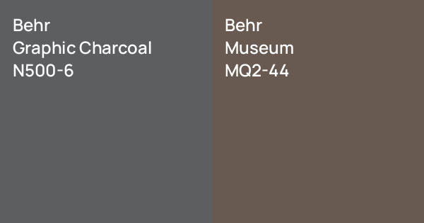 Behr Graphic Charcoal vs. Behr Museum comparison
