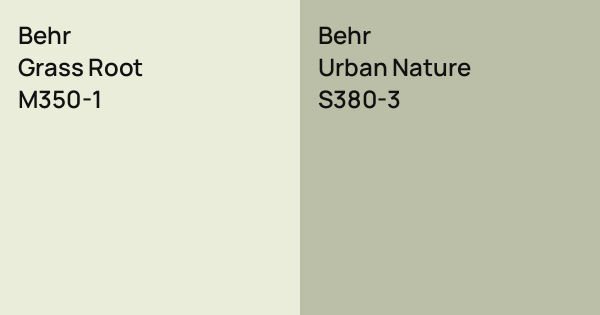 Behr Grass Root vs. Behr Urban Nature comparison