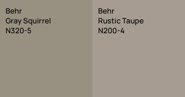 Behr Gray Squirrel vs. Behr Rustic Taupe comparison