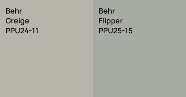 Behr Greige vs. Behr Flipper comparison