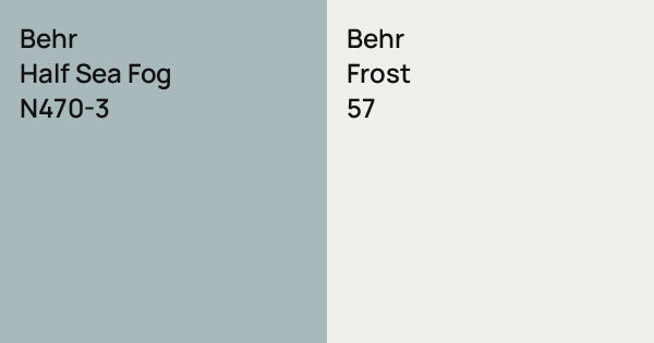 Behr Half Sea Fog vs. Behr Frost comparison