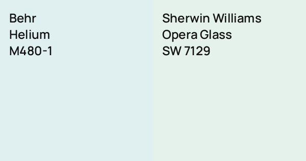 Behr Helium vs. Sherwin Williams Opera Glass comparison