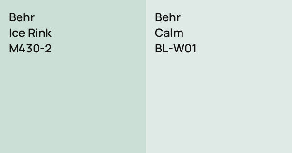 Behr Ice Rink vs. Behr Calm comparison