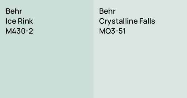 Behr Ice Rink vs. Behr Crystalline Falls comparison