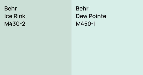 Behr Ice Rink vs. Behr Dew Pointe comparison
