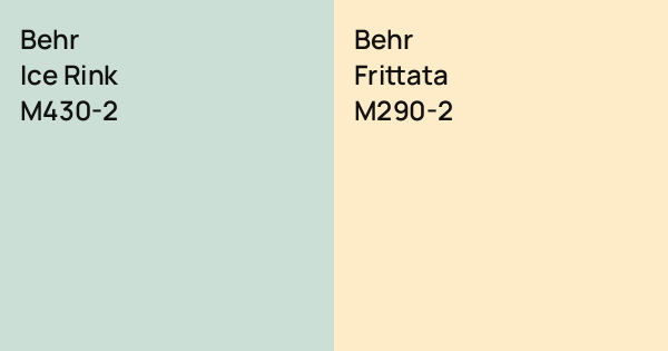 Behr Ice Rink vs. Behr Frittata comparison