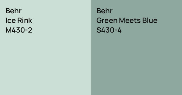 Behr Ice Rink vs. Behr Green Meets Blue comparison