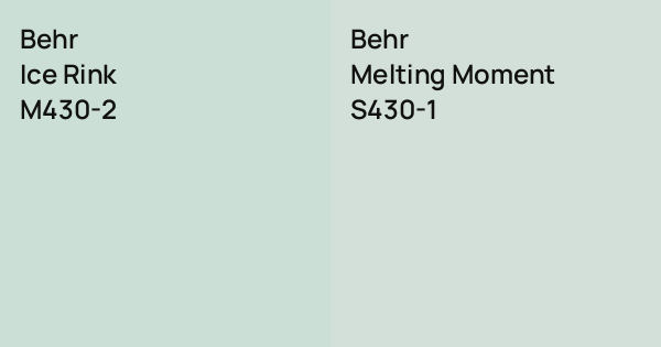 Behr Ice Rink vs. Behr Melting Moment comparison