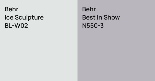 Behr Ice Sculpture vs. Behr Best In Show comparison