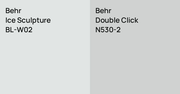 Behr Ice Sculpture vs. Behr Double Click comparison