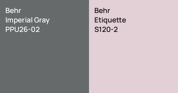 Behr Imperial Gray vs. Behr Etiquette comparison