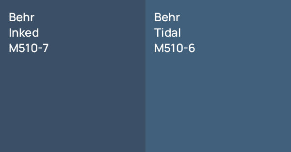 Behr Inked vs. Behr Tidal comparison