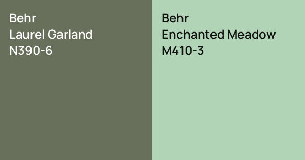 Behr Laurel Garland vs. Behr Enchanted Meadow comparison