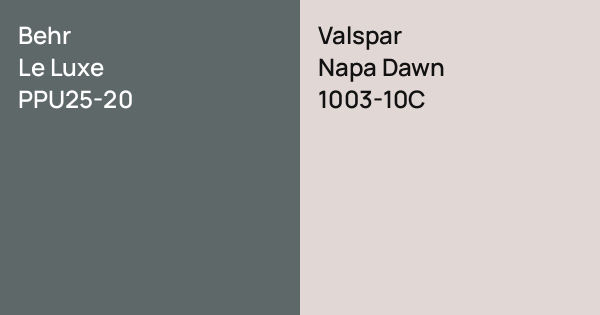 Behr Le Luxe vs. Valspar Napa Dawn comparison