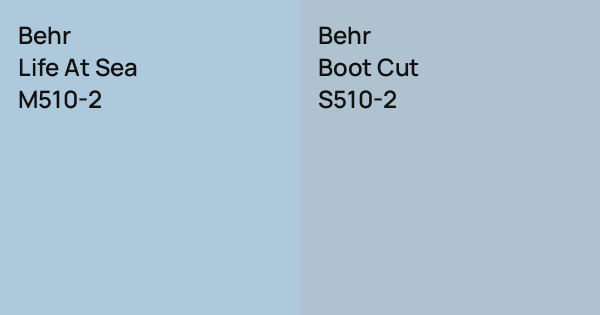 Behr Life At Sea vs. Behr Boot Cut comparison
