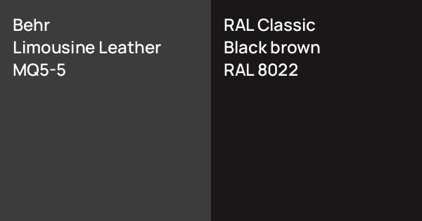 Behr Limousine Leather Vs Black