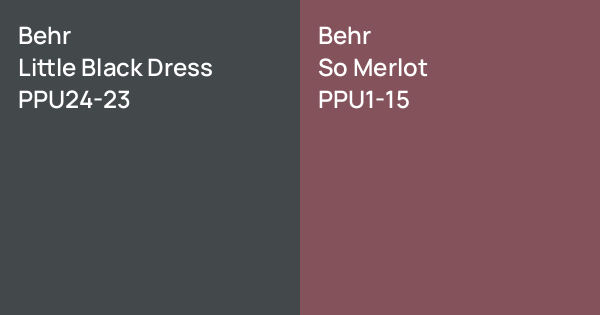 Behr Little Black Dress vs. Behr So Merlot comparison