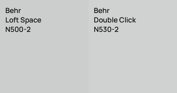 Behr Loft Space vs. Behr Double Click comparison