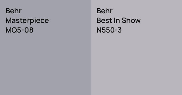 Behr Masterpiece vs. Behr Best In Show comparison