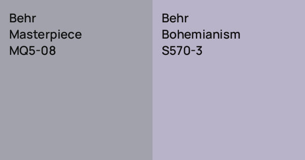 Behr Masterpiece vs. Behr Bohemianism comparison