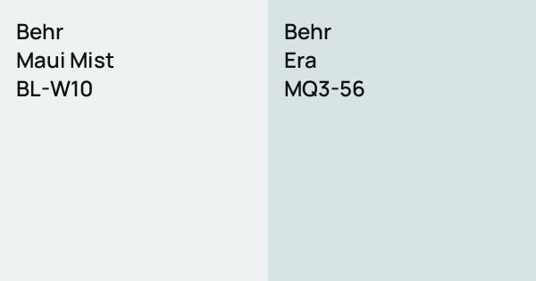 Behr Maui Mist vs. Behr Era comparison