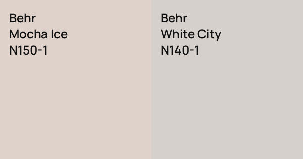 Behr Mocha Ice vs. Behr White City comparison