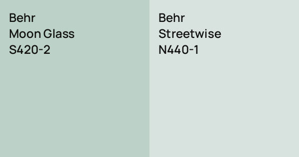 Behr Moon Glass vs. Behr Streetwise comparison