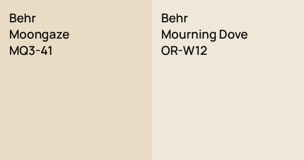 Behr Moongaze vs. Behr Mourning Dove comparison