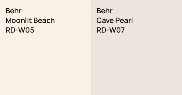 Behr Moonlit Beach vs. Behr Cave Pearl comparison
