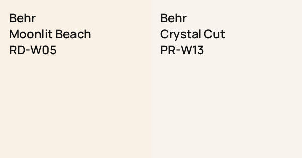 Behr Moonlit Beach vs. Behr Crystal Cut comparison